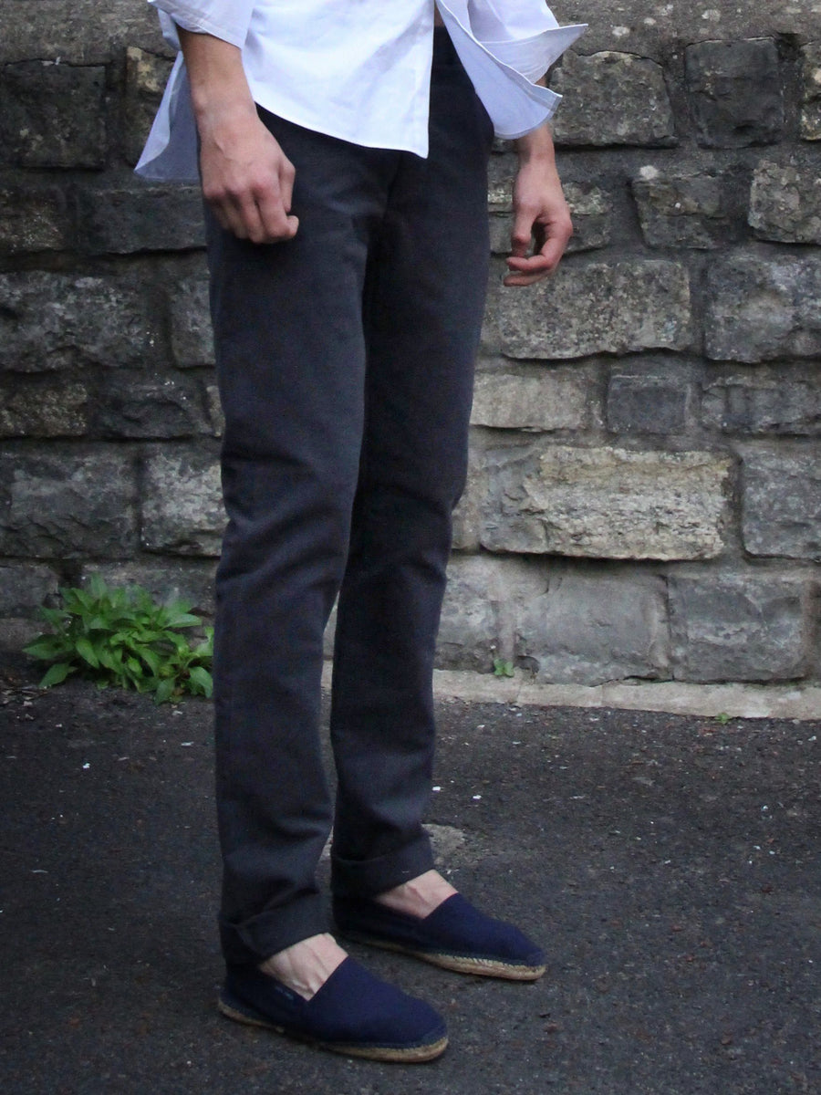 Tailored Moleskin Trousers | Charcoal Grey Chinos | Tails ...